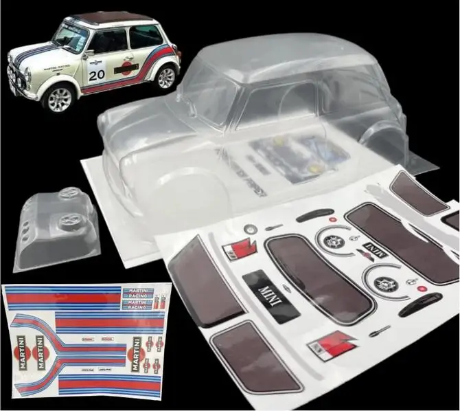 R-C-Model-Car-Classic-Mini-Coopers-S-Clear-Body-Shell-extras-for-1-10 ...