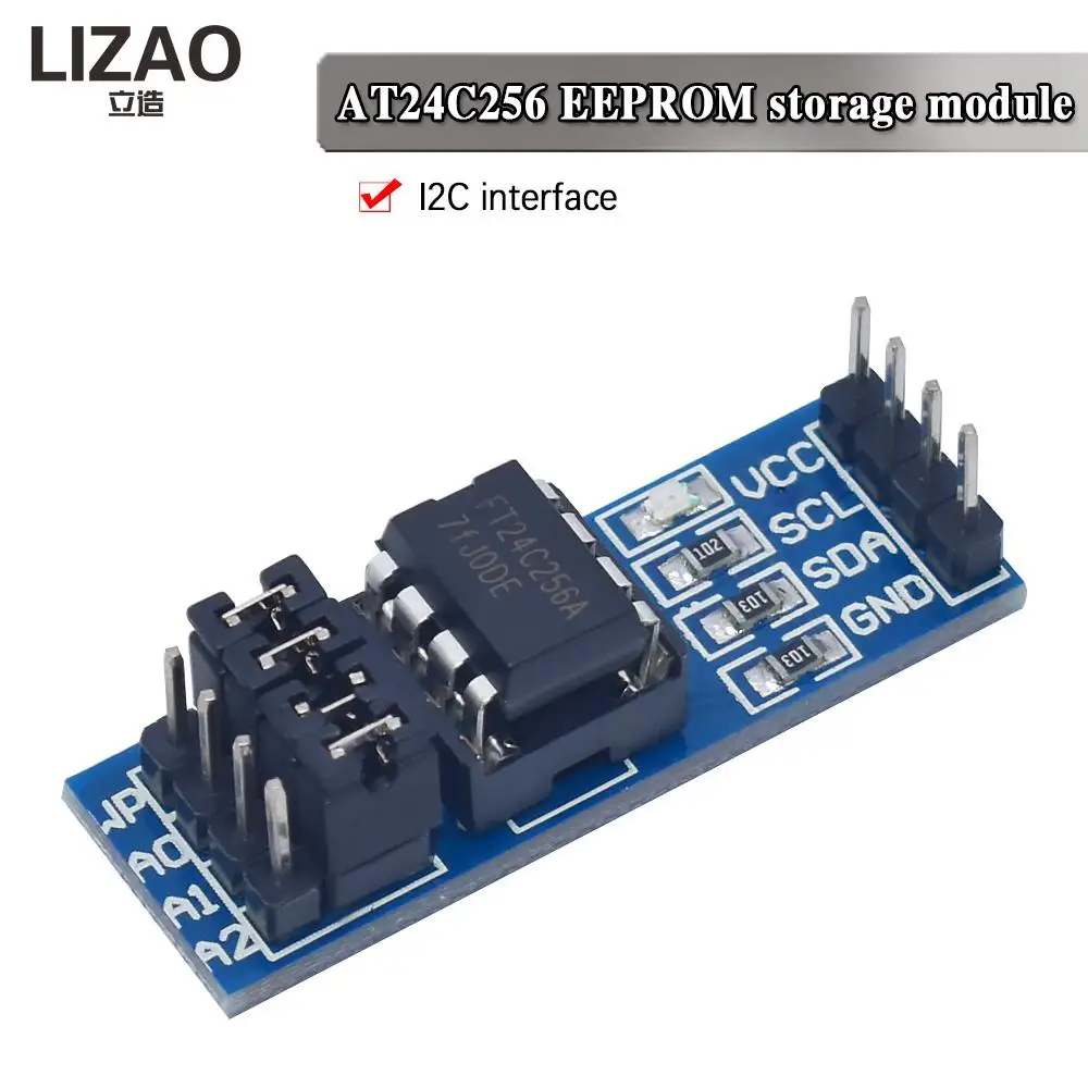 새로운 AT24C256 24C02 24C04 24C256 I2C 인터페이스 EEPROM 메모리 모듈 arduino 용|반도체 집적회로| - AliExpress