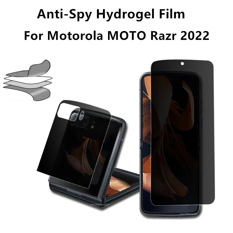 Set-Outer-Inner-Anti-Spy-Screen-Protector-For-Motorola-MOTO-Razr-2022 ...