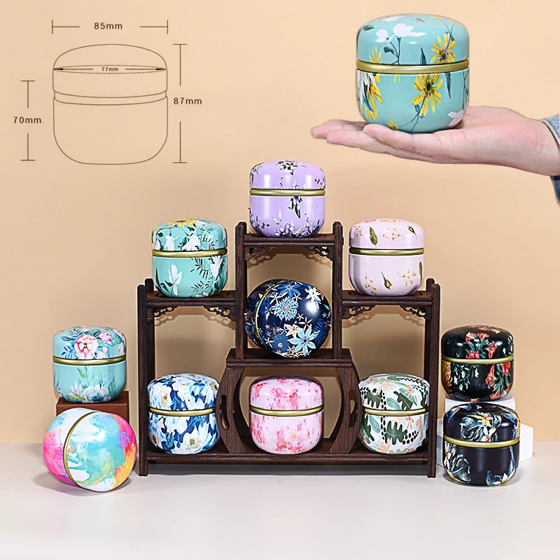 Tea-Caddy-Tinplate-Household-Sealed-Tea-Packaging-Box-Portable-Japanese ...