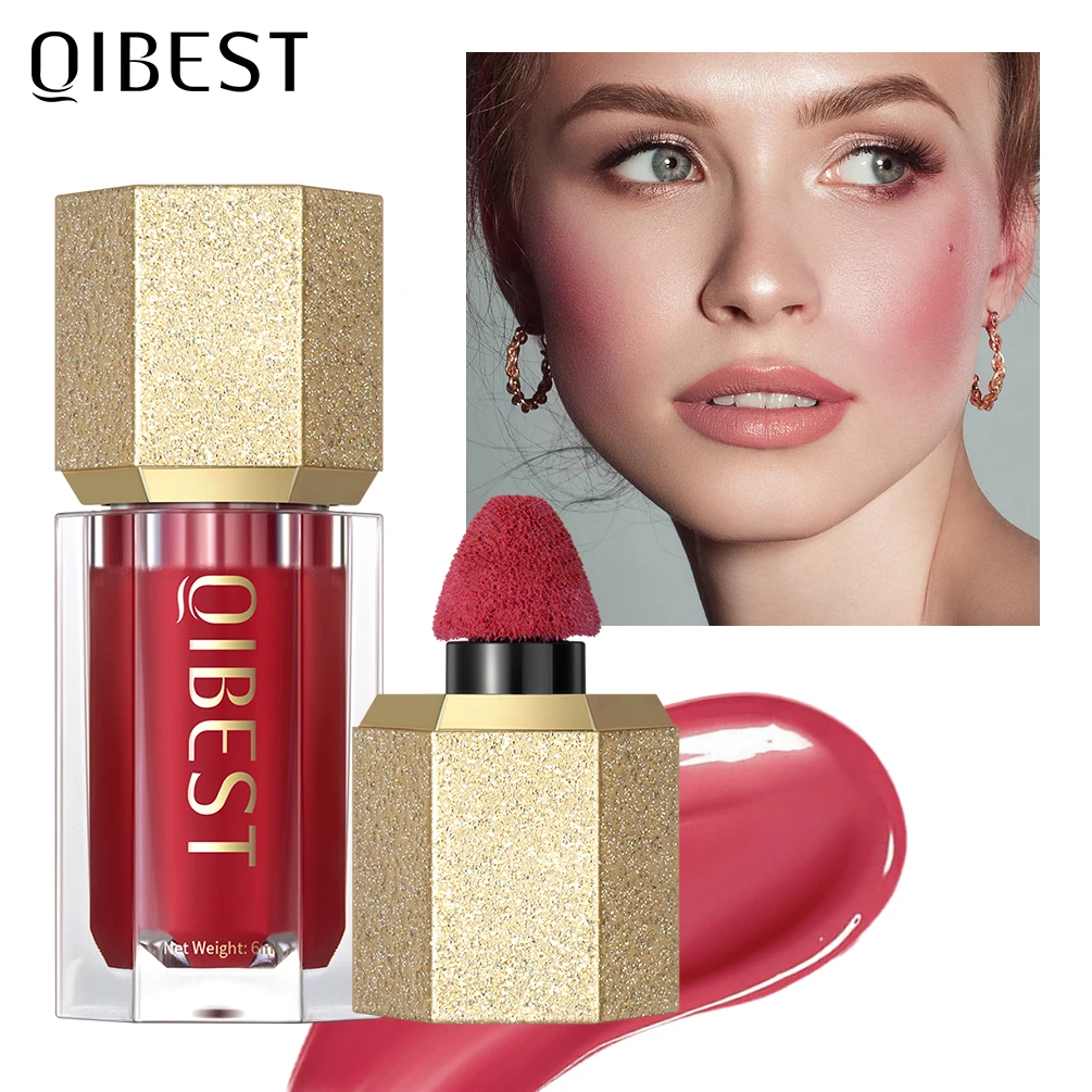 QIBEST Liquid Cheek Blush Nourishing Face Blusher Cream Waterproof ...
