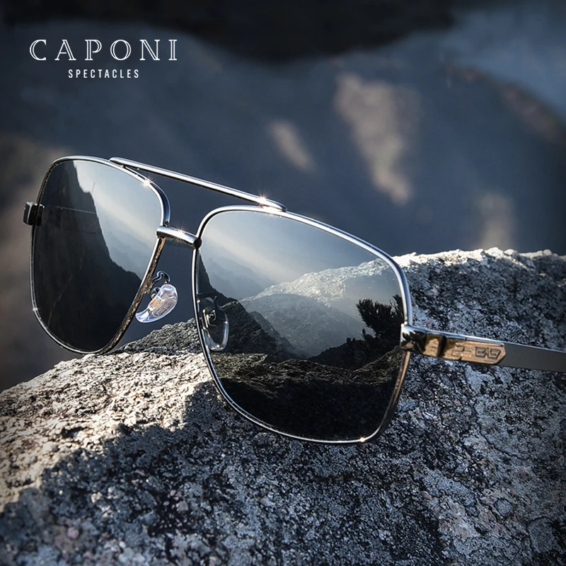 CAPONI-Glass-Material-Polarized-Sunglasses-For-Men-Driving-High-Quality ...