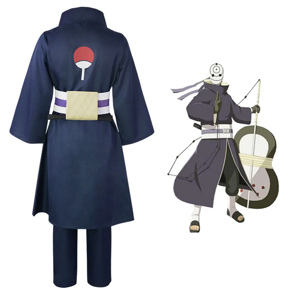 Anime Tobi Uchiha Cosplay Costume Obito Mask Carnival Halloween Party ...