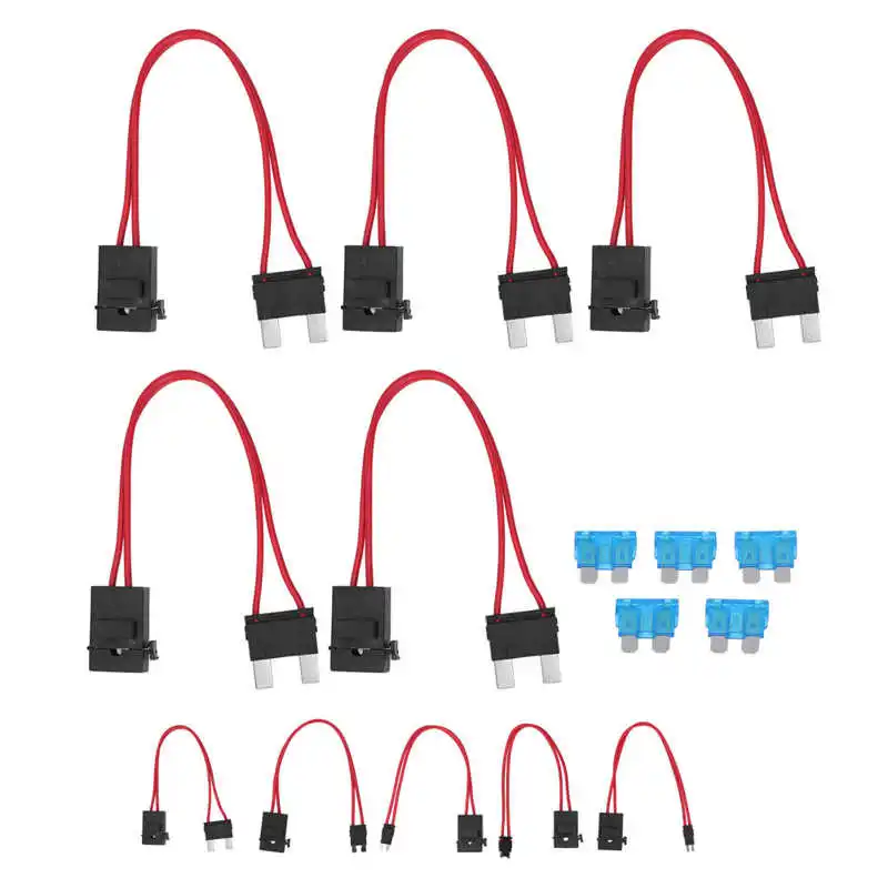 5Pcs-Car-Fuse-Holder-Connector-Mini-Heavy-Duty-Wire-Extension-for ...