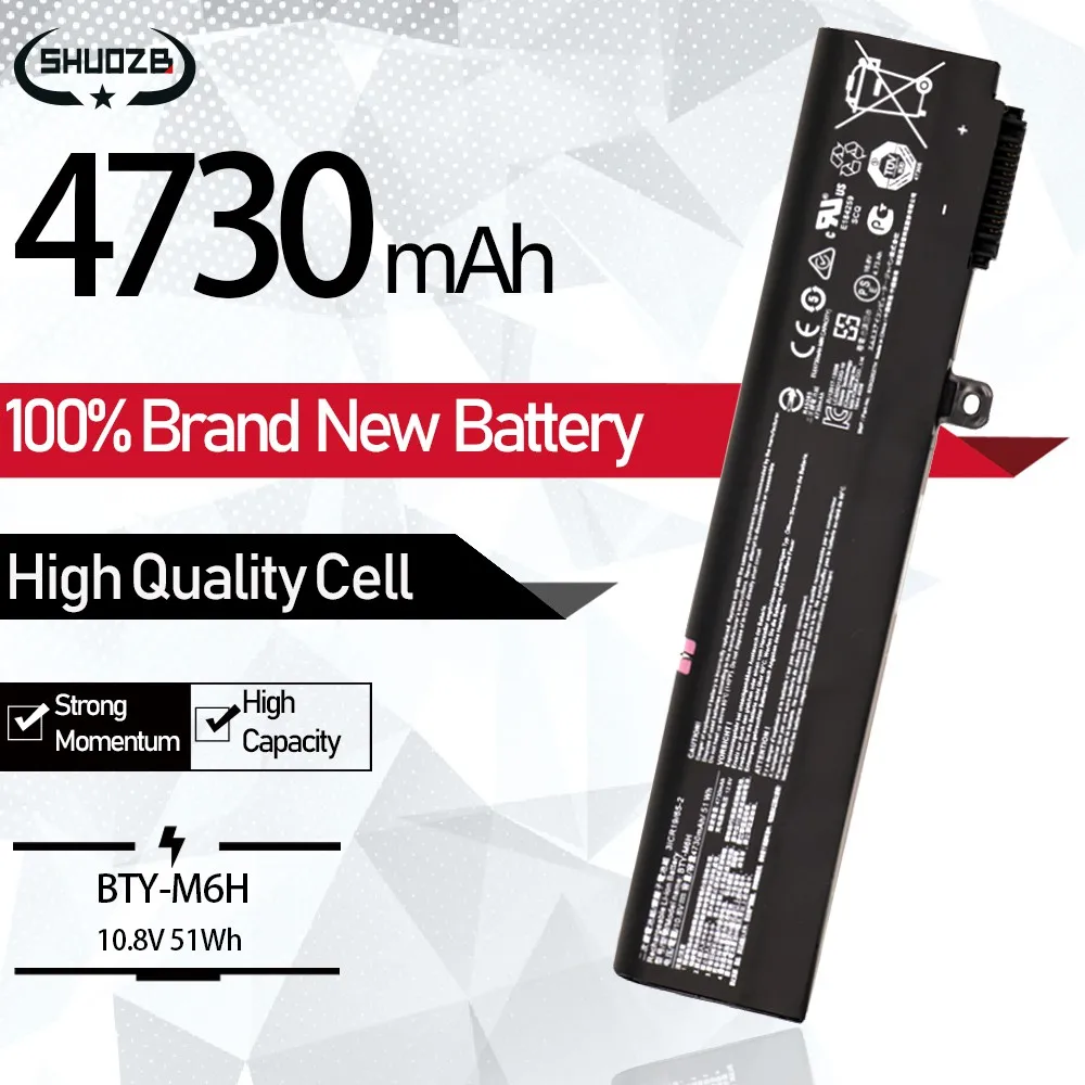 جديد BTY M6H بطارية الكمبيوتر المحمول ل MSI GE62 GE72 GP62 GP72 GL72 ...