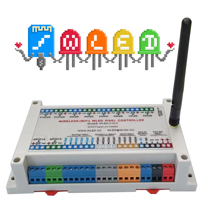 Wireless-WiFi-LED-pixels-controller-with-external-antenna-10240-pixels-node-WS2811-2812-GS8208 ...