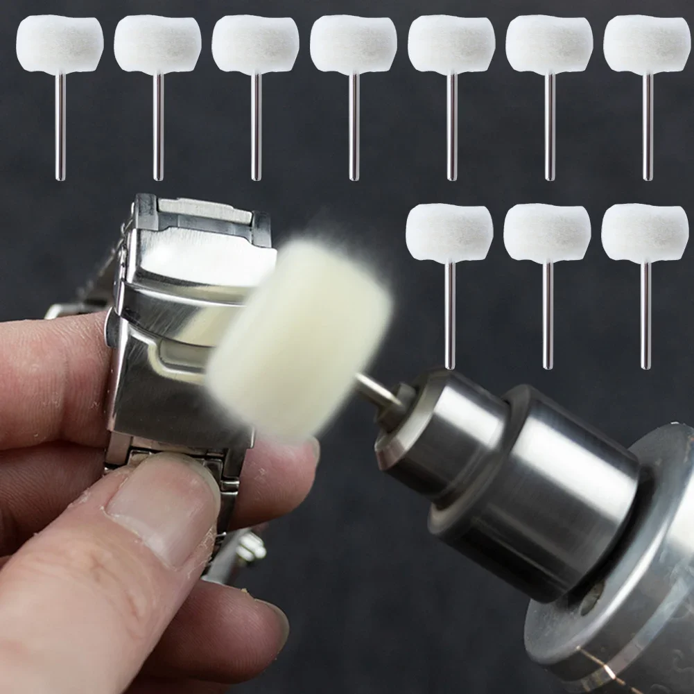 1-10pcs 3mm Felt Grinding Sanding Head Mini Polishing Brush for Dremel ...