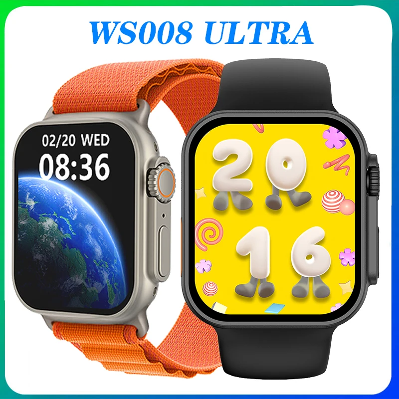 LEMFO 스마트 워치 Ws008 시리즈 8 Nfc Smartwatch 남자 여자 2022 무선 충전 블루투스 전화 1.96 ...