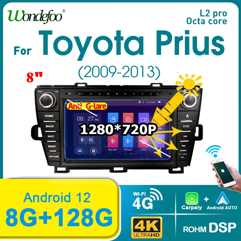 8GB-128GB-Carplay-2-din-Android-12-Auto-Stereo-Autoradio-4G-For-Toyota ...