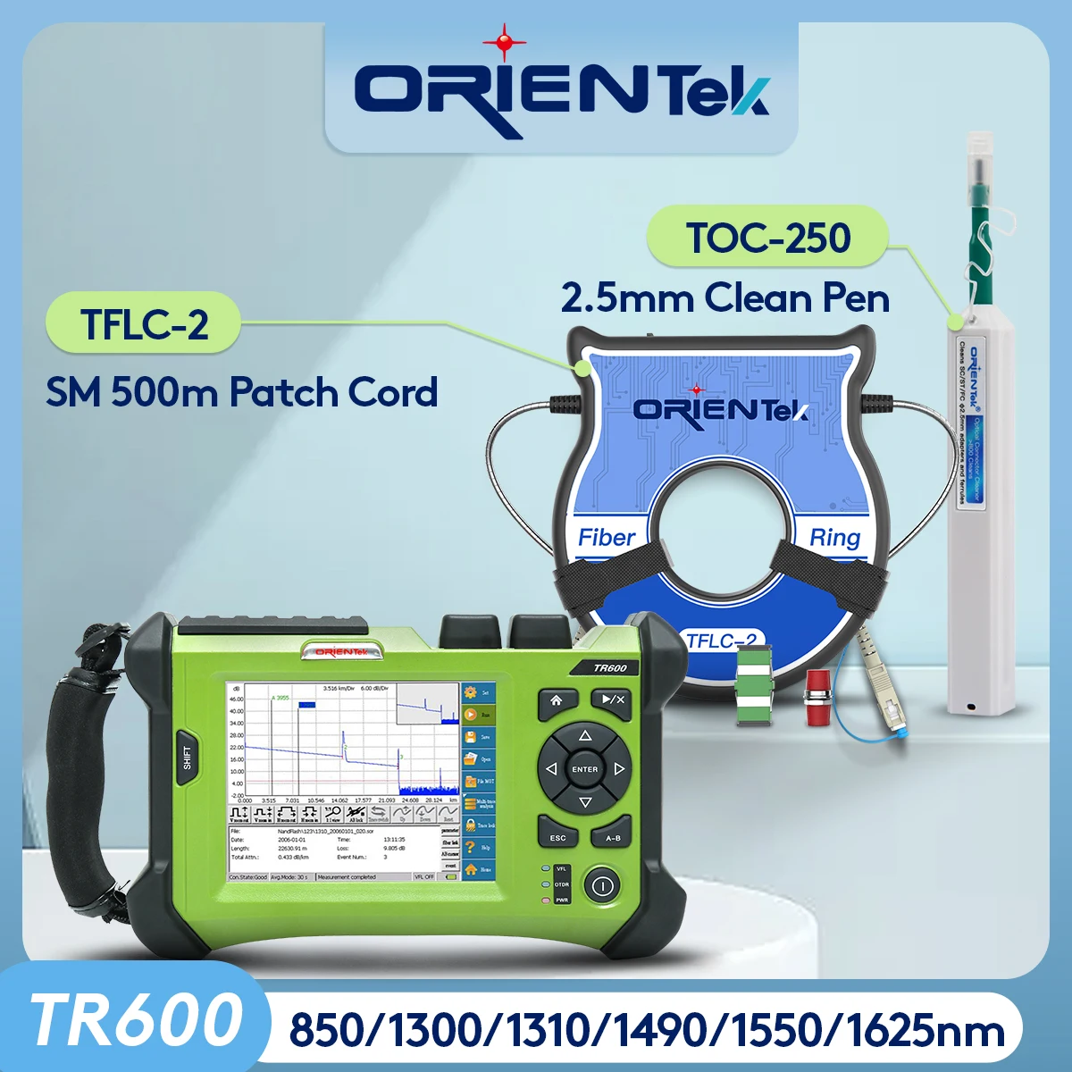 Orientek-TR600-OTDR-850-1300-1310-1550-1490-1625nm-Active-Fiber-OTDR ...