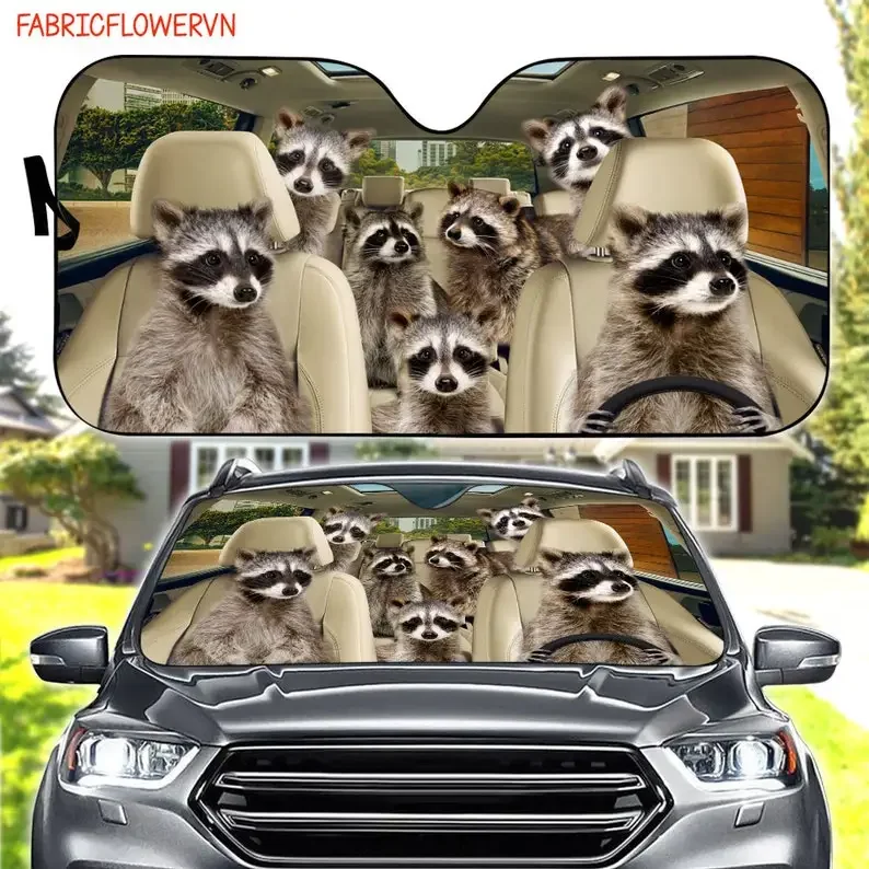 Peeking-Raccoon-Car-Sunshade-Peeking-Raccoon-Car-Decoration-Dog ...