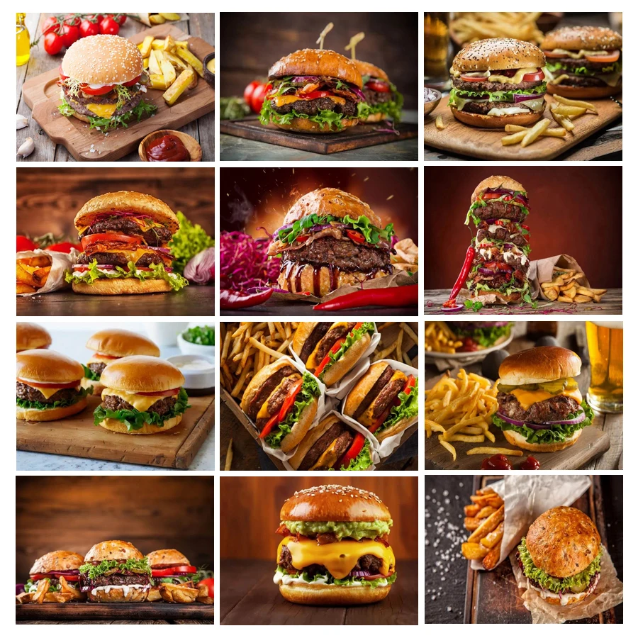 Pintura-de-diamantes-de-hamburguesa-de-ternera-y-patatas-fritas-mosaico ...