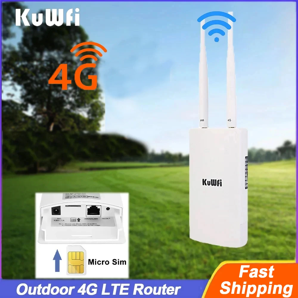 KuWFi-Outdoor-CAT4-4G-LTE-Router-300Mbps-2-4G-Wireless-Wi-fi-Router ...
