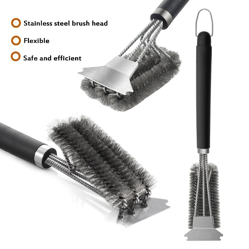 Barbecue-Grill-BBQ-Brush-Clean-Tool-Grill-Accessories-Stainless-Steel ...