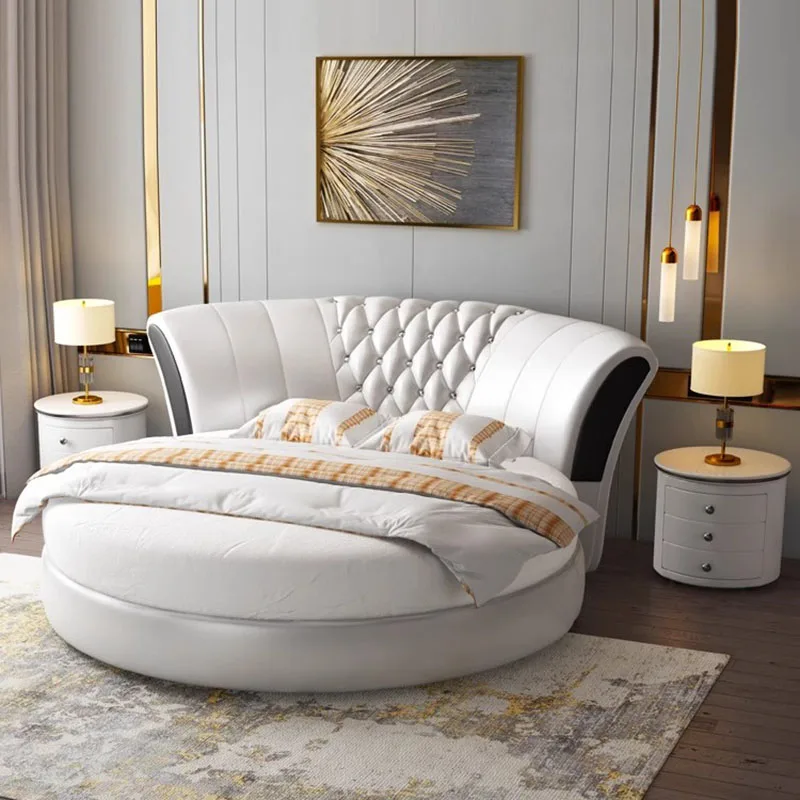 High-End-European-Double-Bed-designer-Modern-Whitr-Luxury-Twin-Modular ...