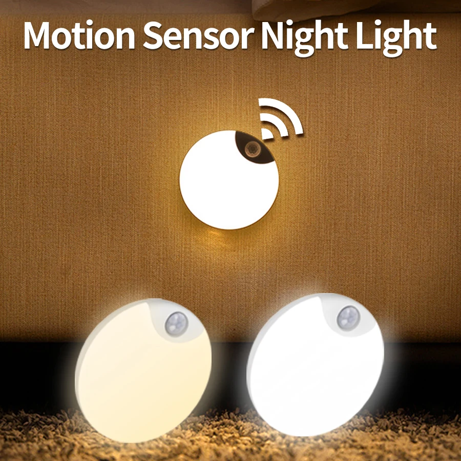 LED-Night-Lights-Motion-Sensor-Cabinet-Light-Rechargeable-Human ...