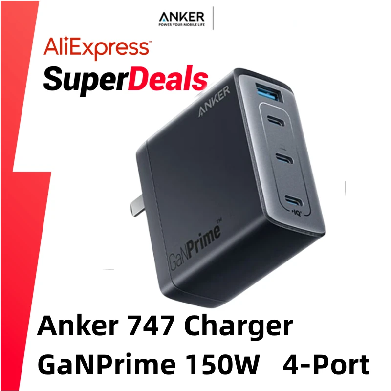 Anker USB C Charger, Anker 747 Charger GaNPrime 150W, PPS 4 Port Fast ...