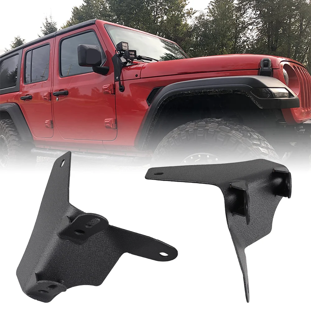 Dual-A-Pillar-Light-Mounting-Brackets-Compatible-with-2018-2023-Jeep-JL ...