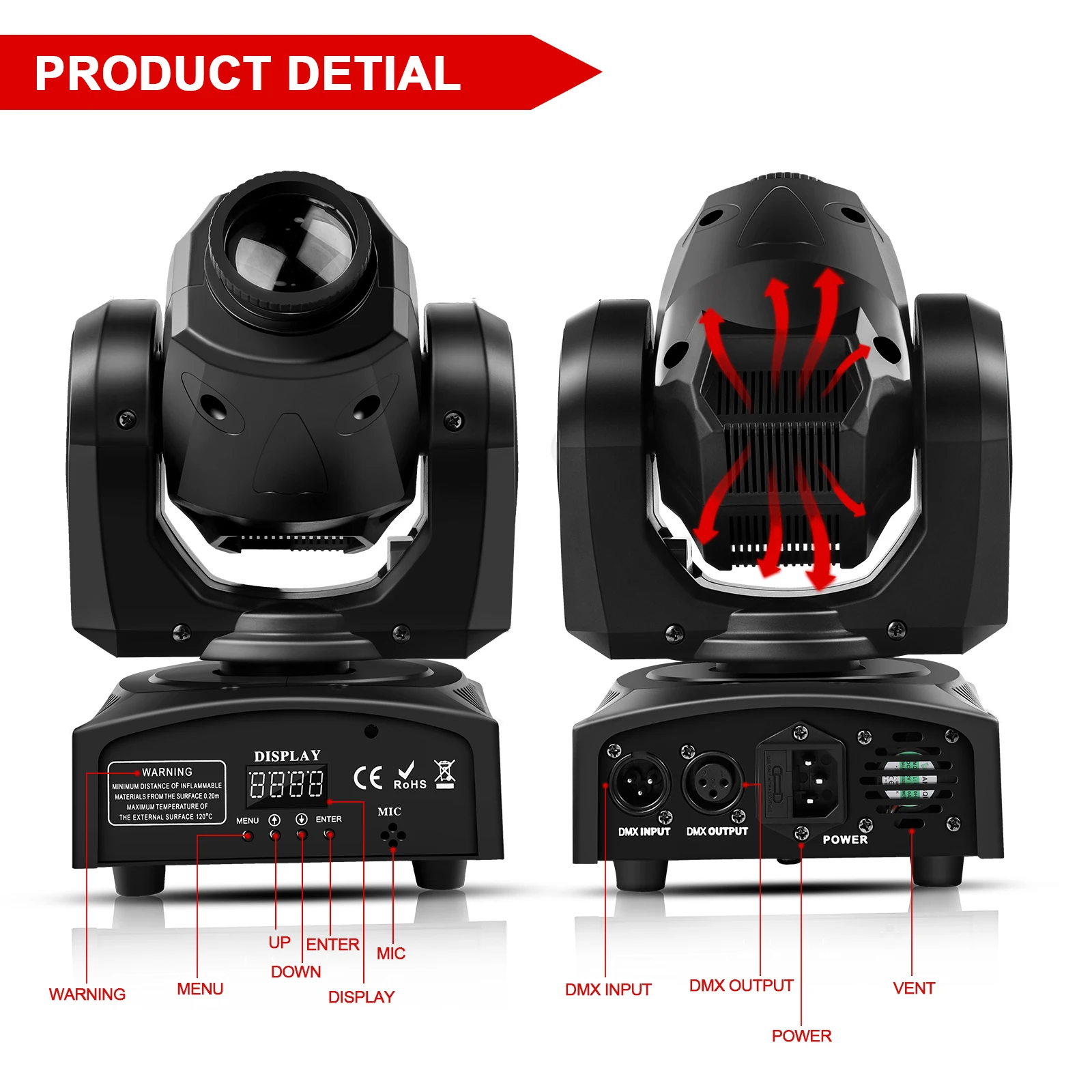 Movinghead Beam Spot 60W met afstandsbediening – RIGHT PRODUCTIONS