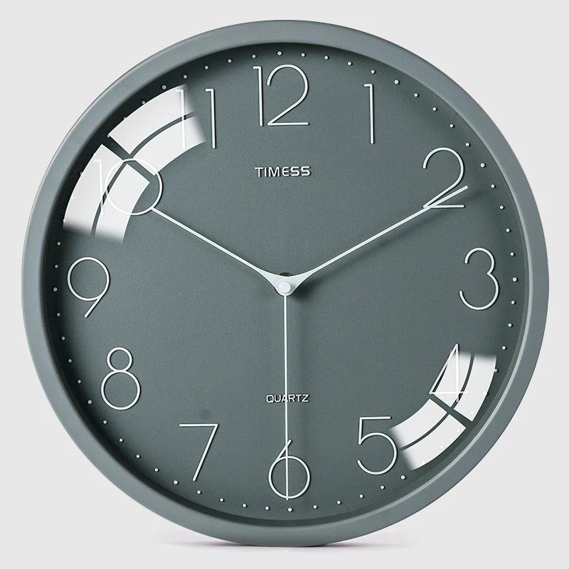 White Metal Wall Clock Modern Design Living Room Minimalist Bedroom ...