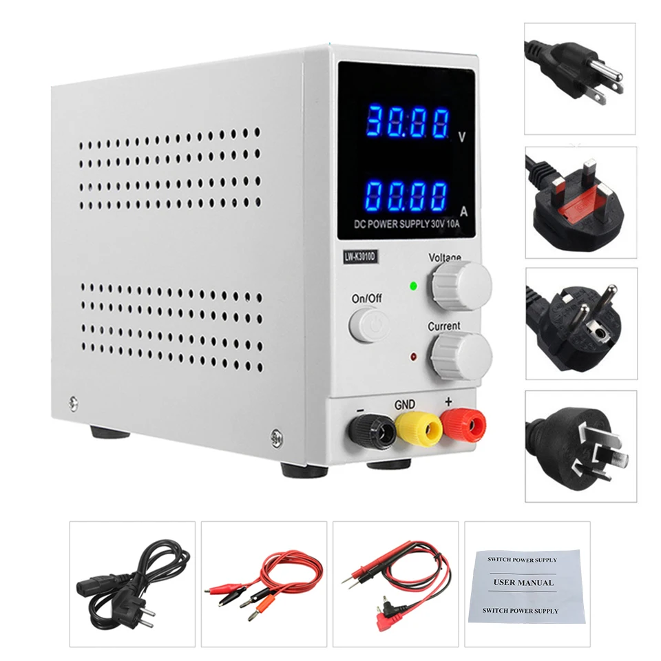 30v 10a Dc Bench Power Supply Voltage Regulator Adjustable Variable 4 ...