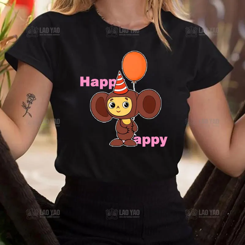 Kawaii-Russia-Cartoon-Cheburashka-Baby-Crocodile-Tshirt-Women-Summer ...