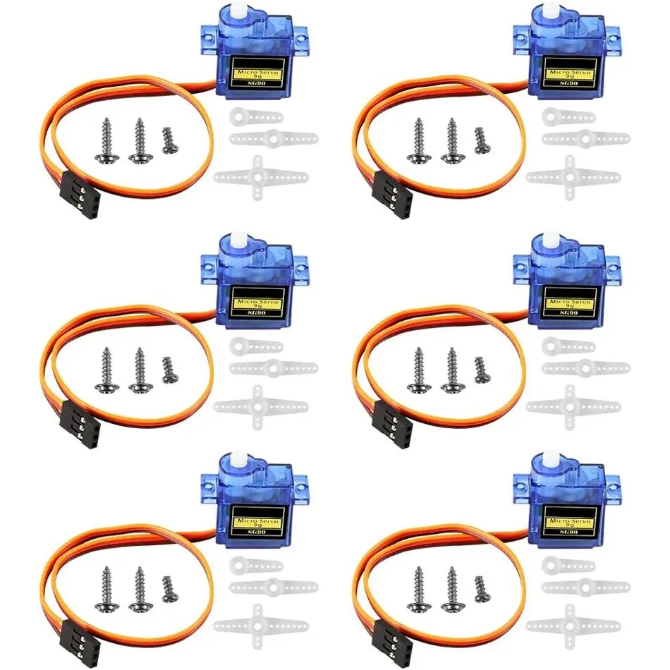 6pcs-Sg90-9g-Micro-Servo-Motor-Mini-Servos-Motor-Kit-Plastic-Gear-180 ...