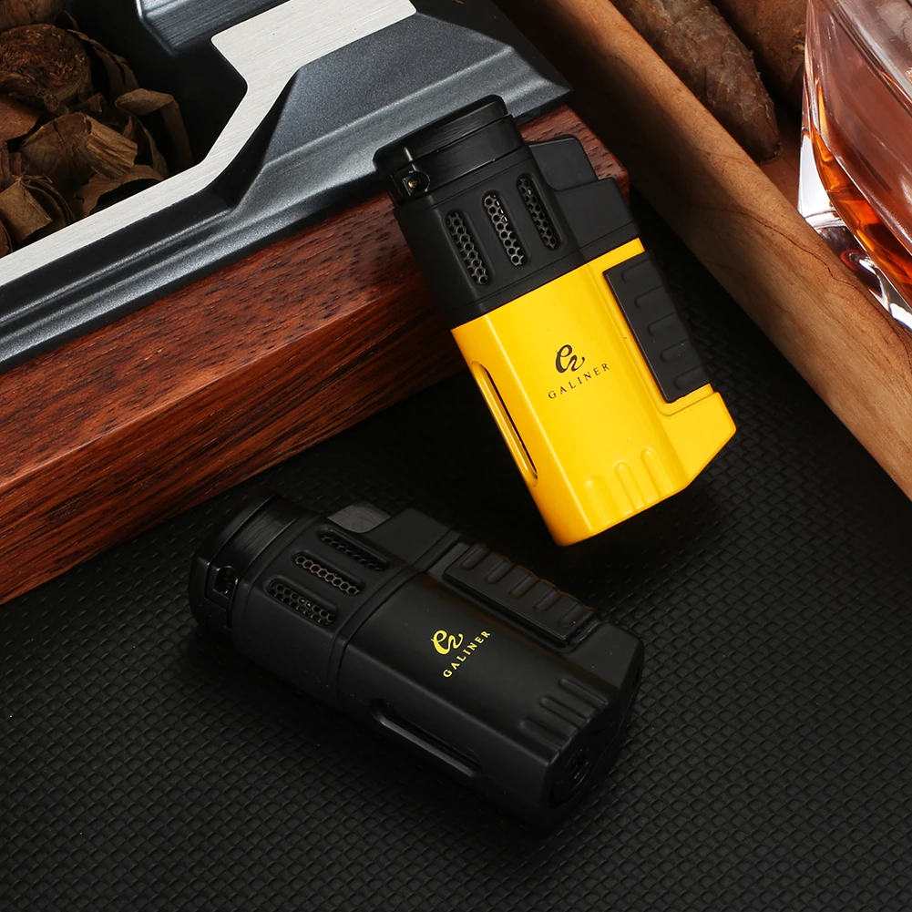 GALINER-Lighter-Cigar-Punch-Accessories-Tobacco-Jet-Torch-Lighter-Gas ...