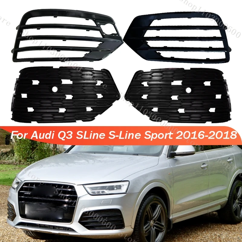 For Audi Q3 SLine S-Line Sport 2016-2018 Fog Light Cover Front Bumper ...