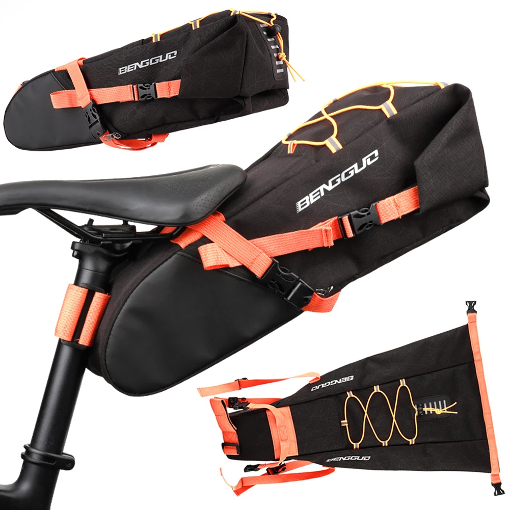 10-L-Waterproof-MTB-Road-Cycling-Tail-Rear-Bag-Foldable-Under-Seat-Bike ...