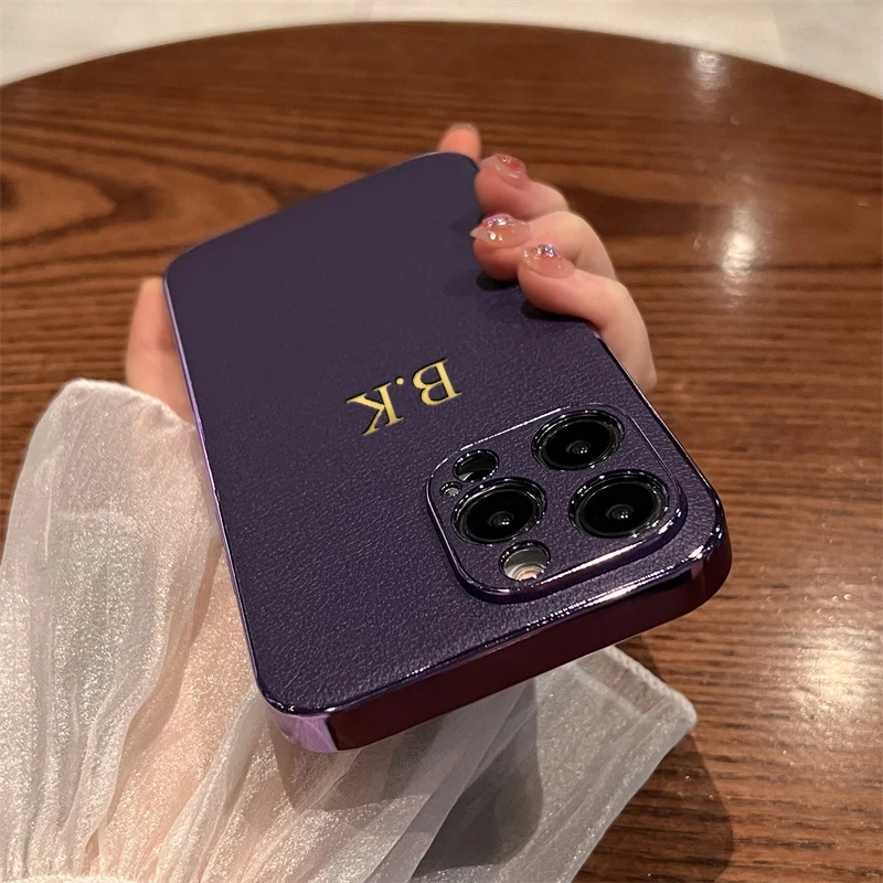 Personalised-Customized-Name-Initials-Case-14-15-Pro-Max-Luxury ...