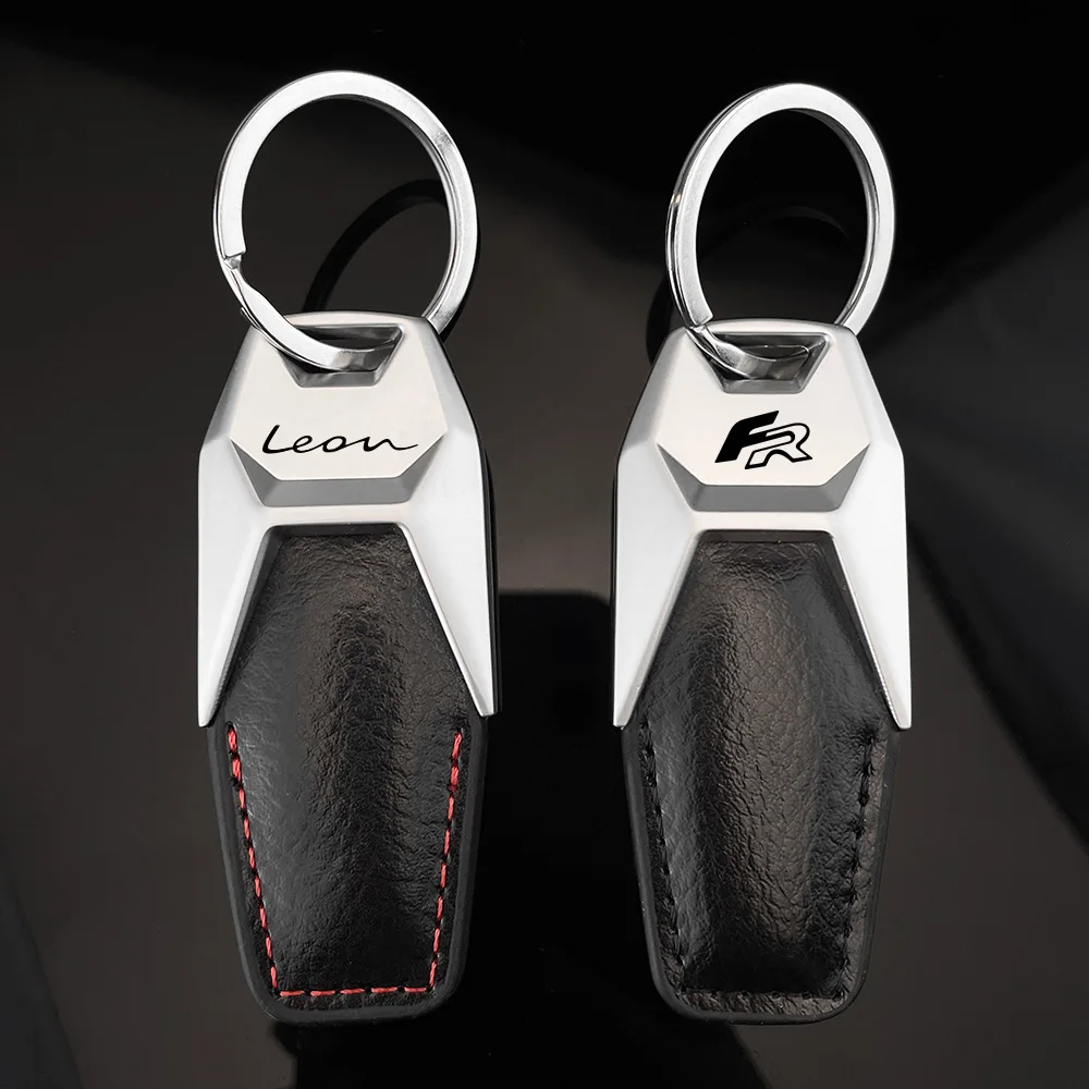 Zinc-Alloy-Leather-Car-Keychain-Business-Key-Ring-for-Seat-Leon-S-FR ...