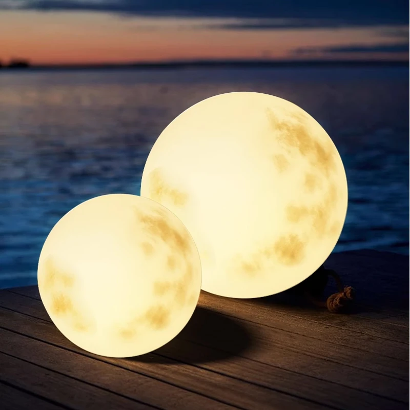 Moon lamp outdoor solar lawn lamp courtyard moon lamp balcony ...