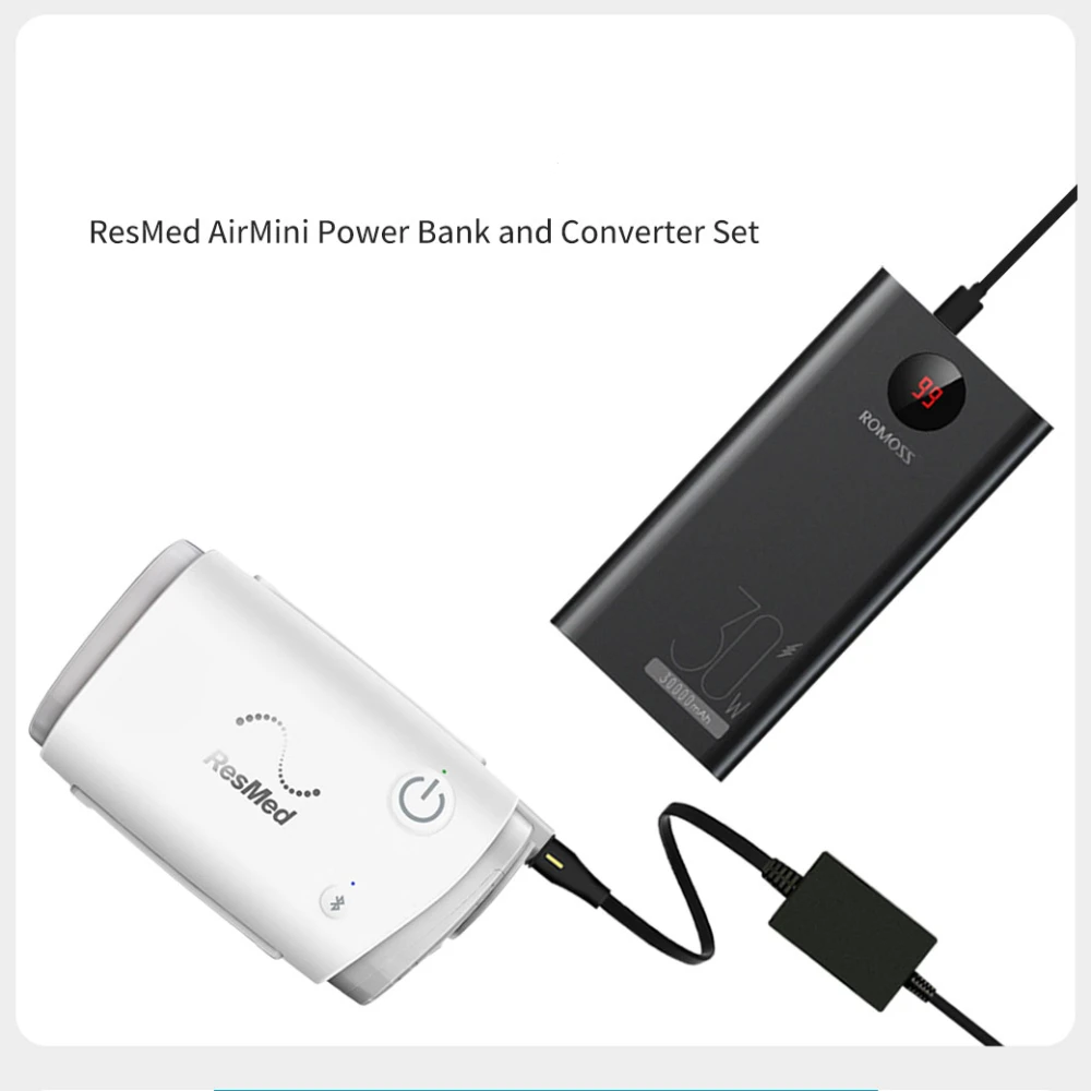 ResMed Airmini Power Bank and Converter Set Air Mini Ventilator Power ...
