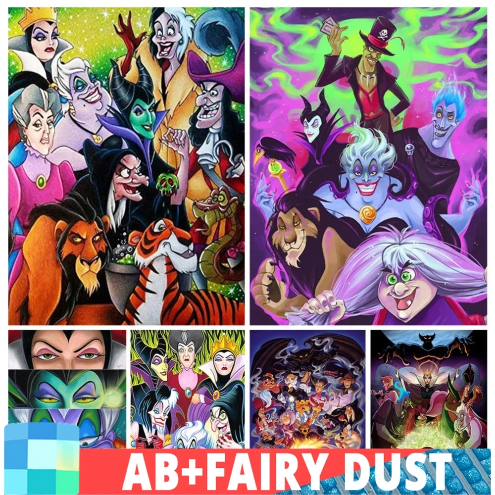 AB Fairy Dust Disney Villains Diamond Painting Kit Full Embroidery ...