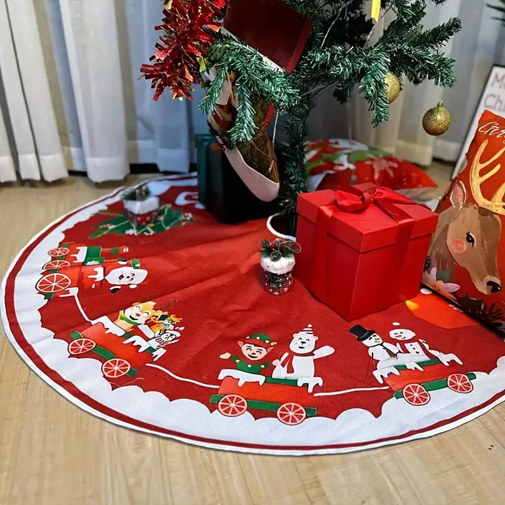 90cm-Christmas-Tree-Skirt-Decoration-Merry-Christmas-Cartoon-Santa ...