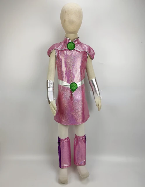 Kids Anime Teen Titans Starfire Cosplay Costume Girls Dress Superhero ...