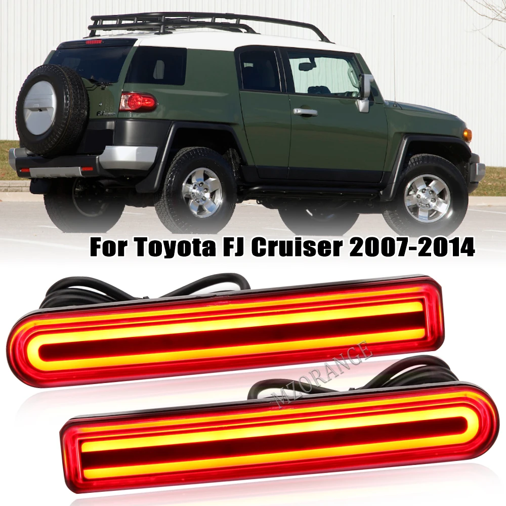 2pcs Rear Bumper Reflector Brake Light For Toyota Fj Cruiser 2007 2008 ...