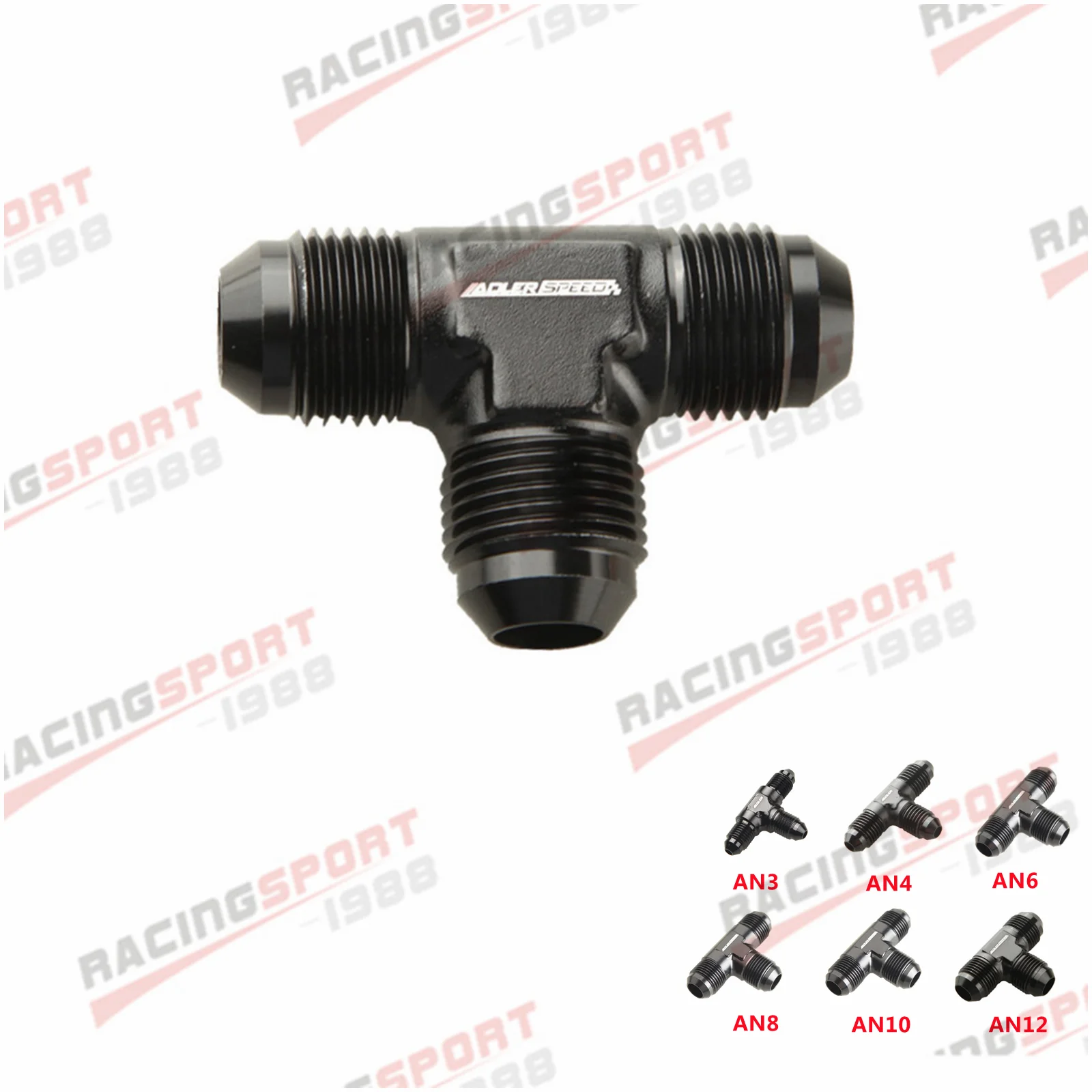 AN3 AN4 AN6 AN8 AN10 AN12 Male Flare Union Tee T-Piece Fitting Adapter ...