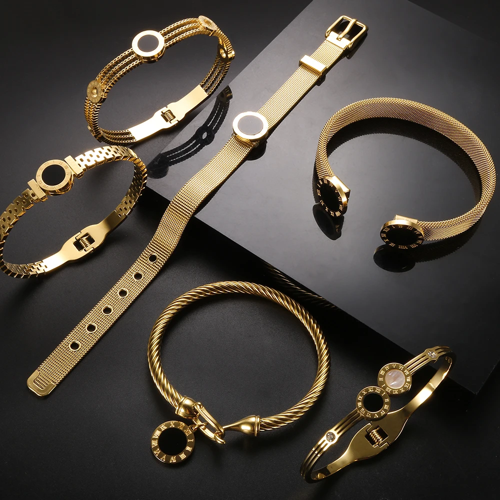 Pulseira-de-a-o-inoxid-vel-redonda-para-homens-e-mulheres-j-ias-famosas ...