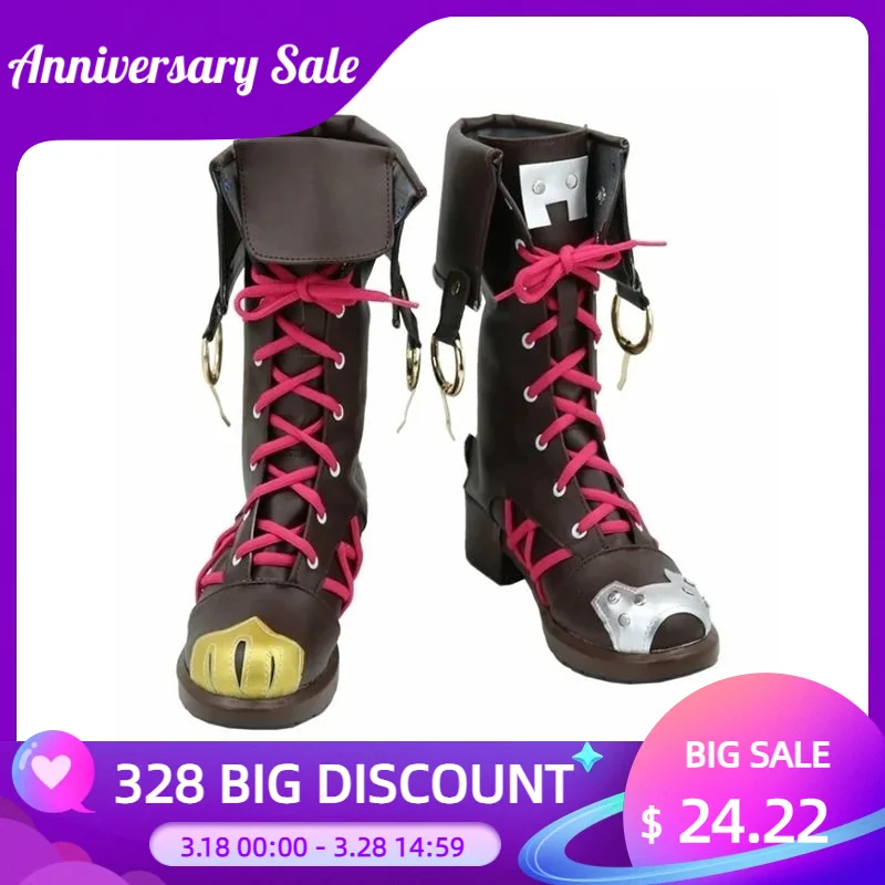 SBluuCosplay LOL Arcane Jinx Cosplay Boots Props Shoes Halloween Party ...