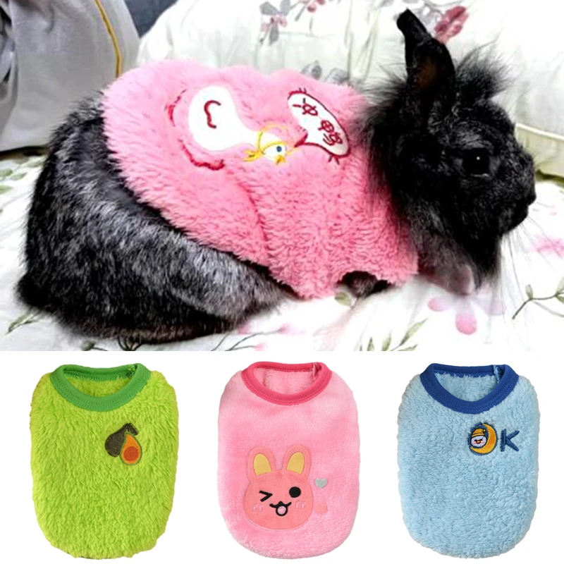 Warm-Fleece-Rabbit-Guinea-Pig-Clothes-Cute-Print-Pet-Sweater-for-Small ...