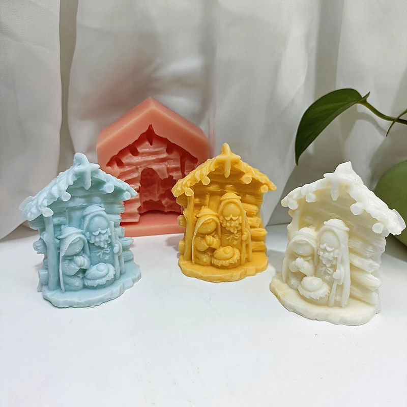 Abstract-Holy-Family-Nativity-Soap-Mold-Handmade-Silicone-Mold-Warm ...