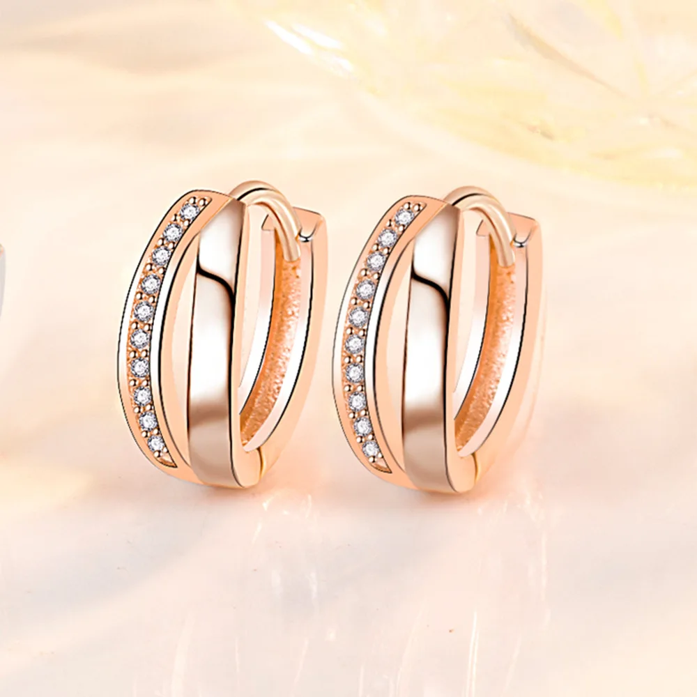 New-Woman-Simple-Fashion-Rose-Gold-Color-Hollow-Geometry-Small-Hoop ...