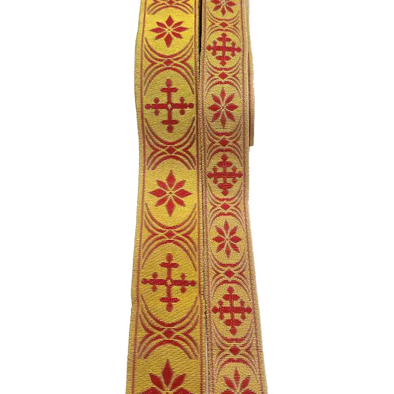Golden-Cross-Ribbons-Lace-10Yards-Lot-Wide-2-5-3-3CM-Woven-Jacquard ...