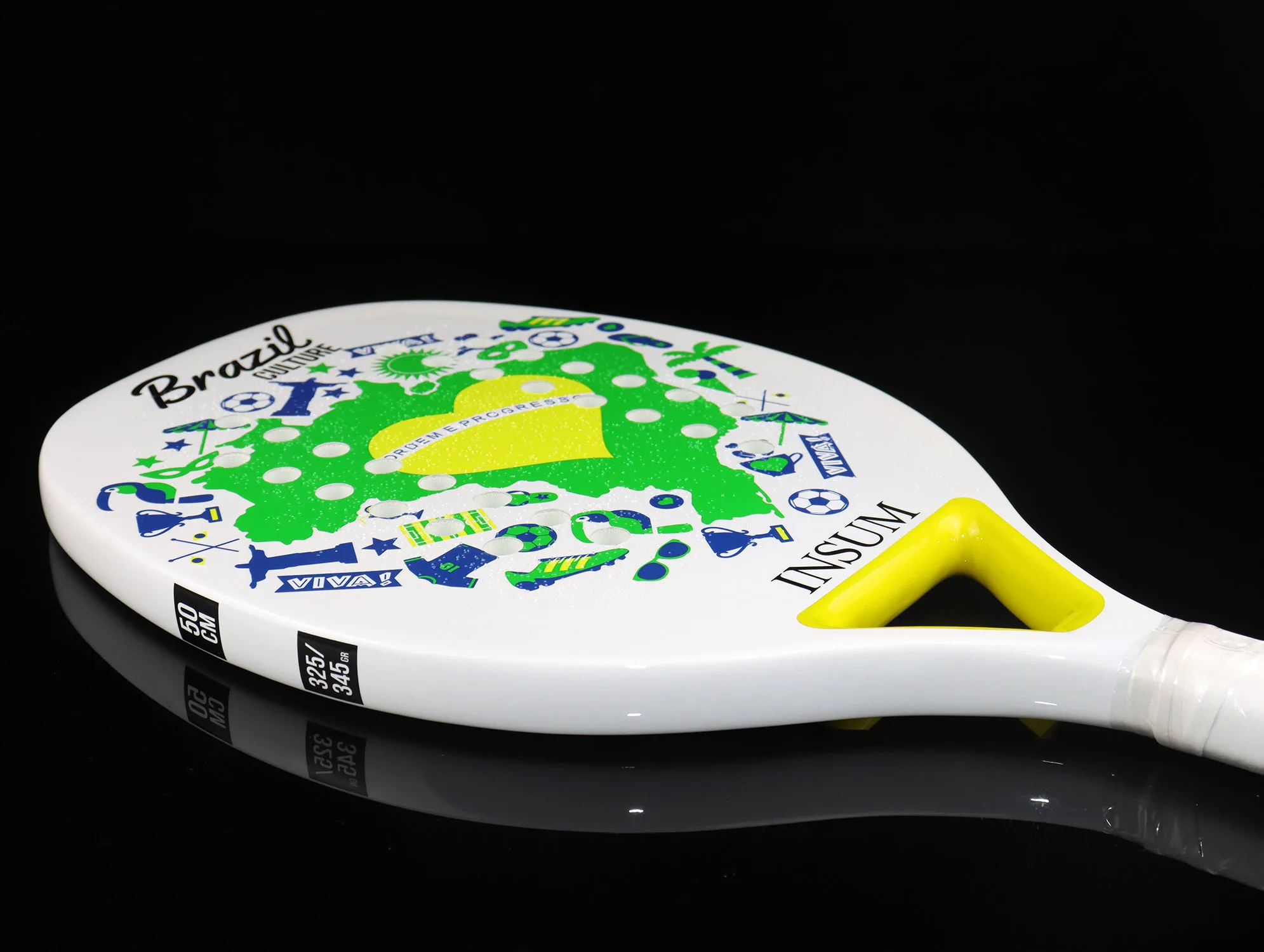 Brazil Beach Tennis Racquet Racket Beach Tennis Full Carbon Fiber EVA ...