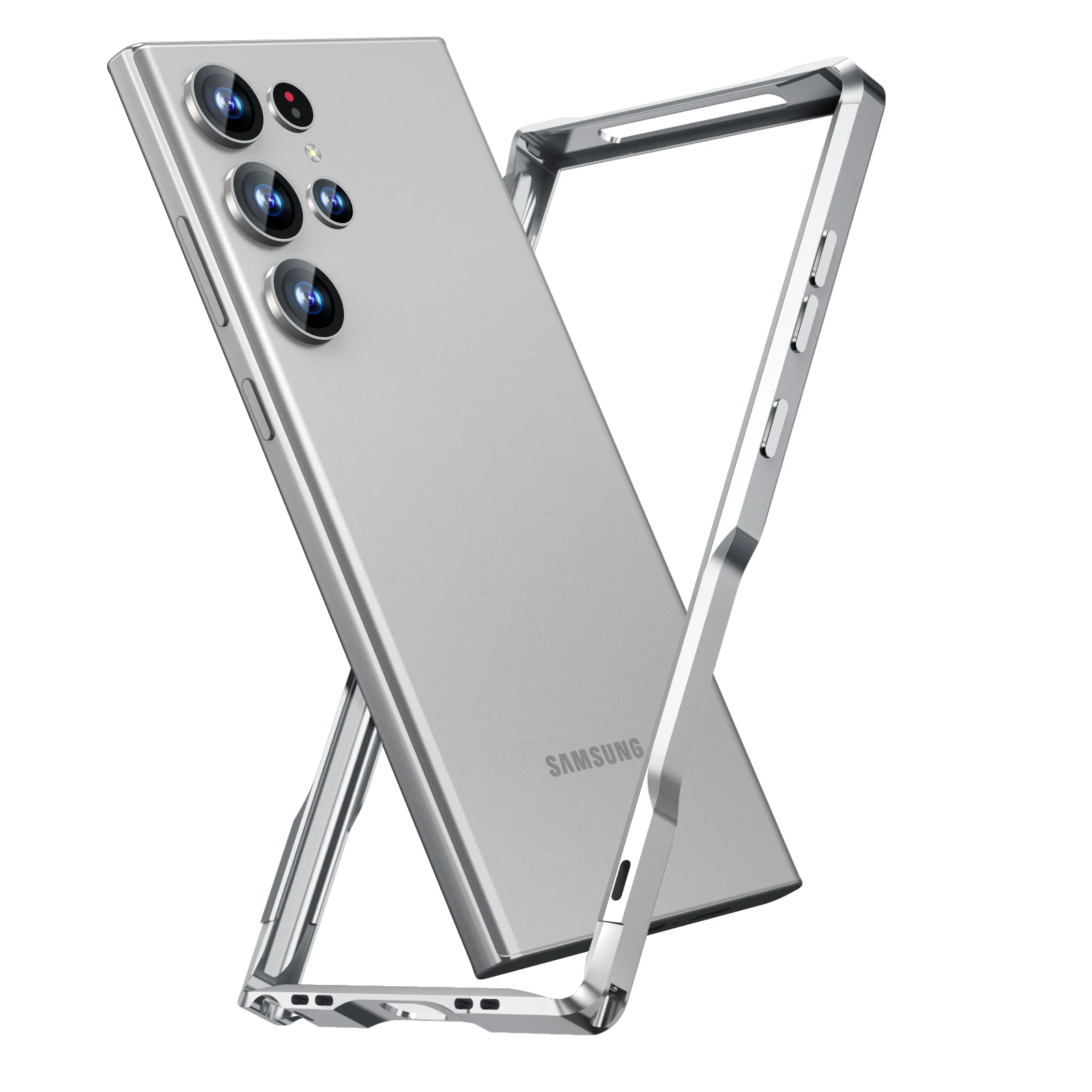 Luxo-Original-Metal-Bumper-Case-para-Samsung-Galaxy-S24-Ultra-Alloy ...