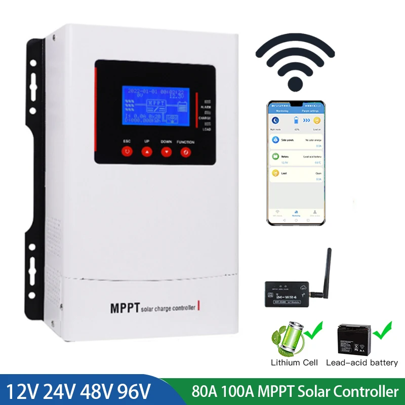 60a 80a 100a 12v 24v 48v 96v Mppt Solar Charge Controller 150vdc 250vdc Solar Panel Pv Charging ...
