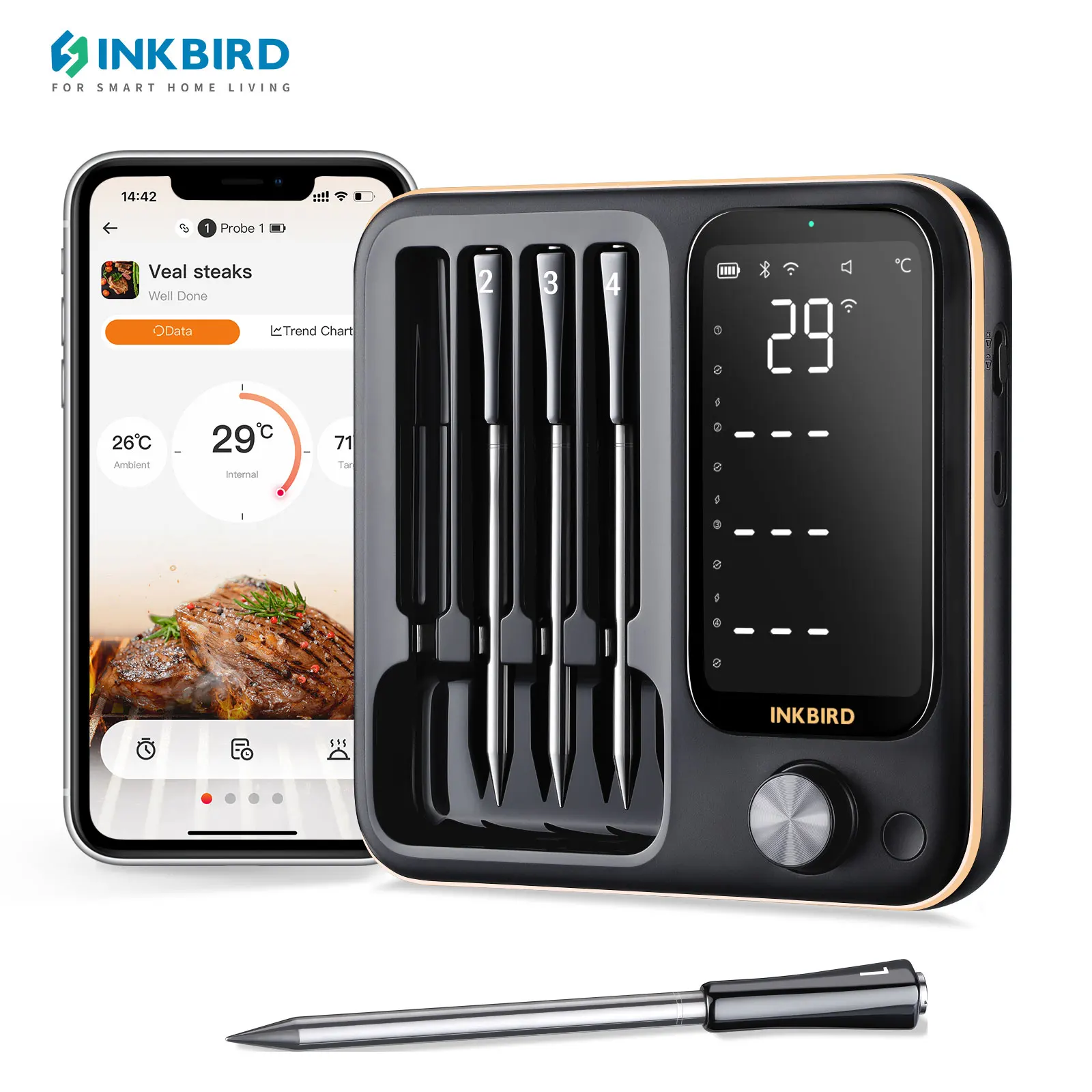 INKBIRD-INT-14-BW-Wireless-Meat-Thermometer-with-4-Probes-Wifi-Bluetooth-Household-Smart-Food ...