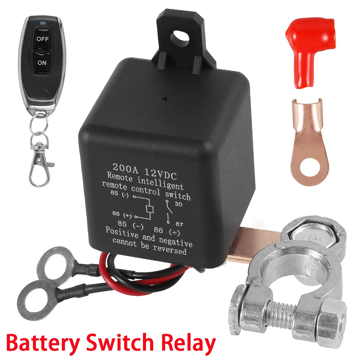 12V-Battery-Switch-Relay-Remote-Control-Car-Battery-Disconnect-Relay ...